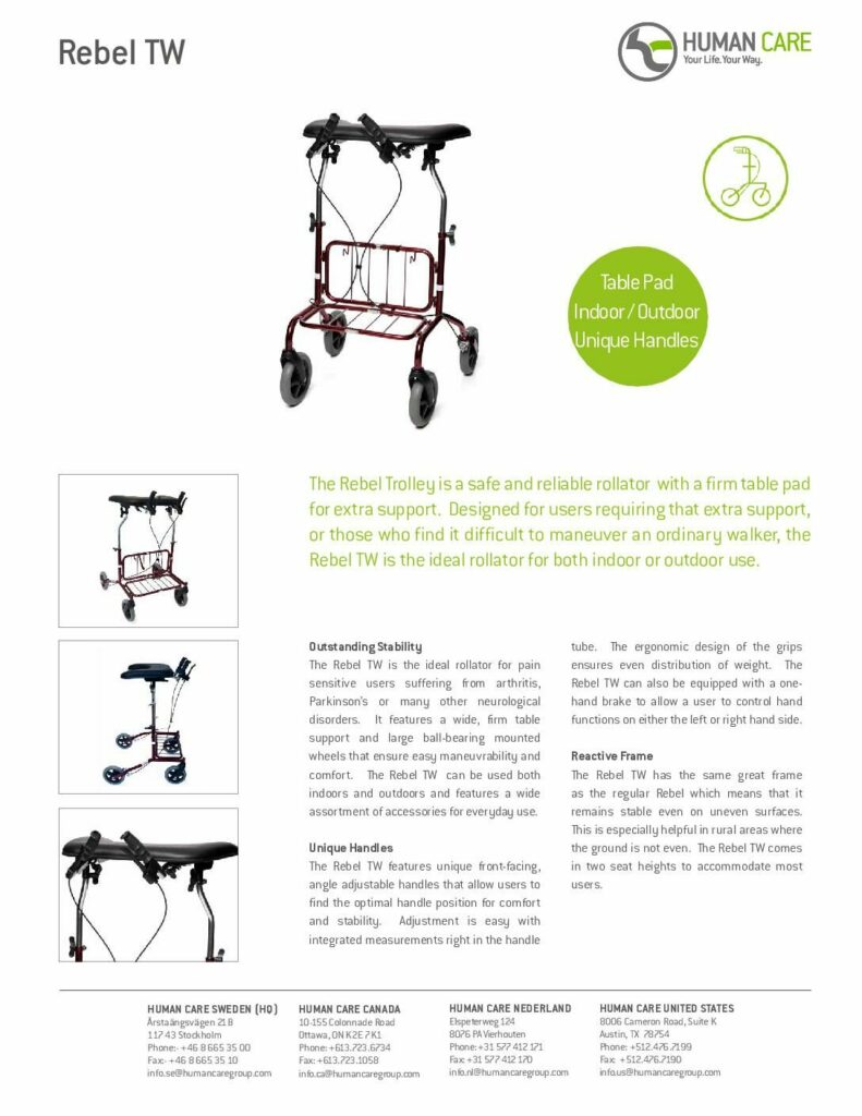 Rebel Trolley Walker - Human Care