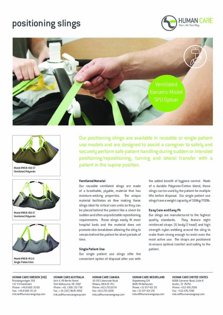 Positioning Sling SPU - Human care