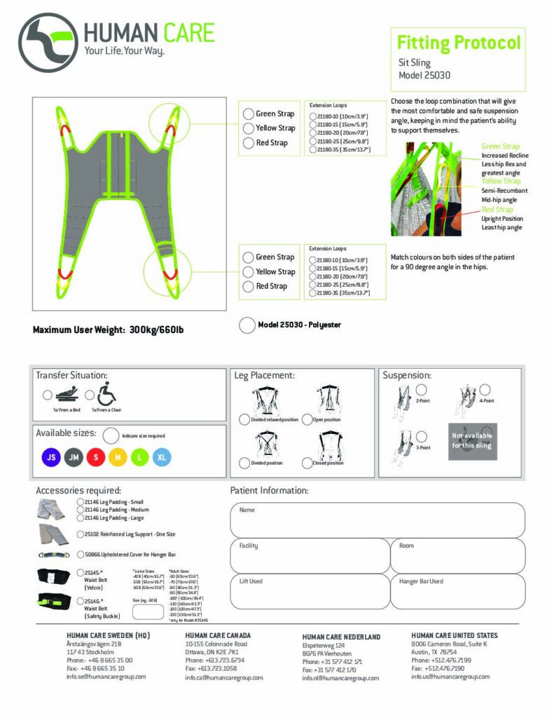 Sit Sling - Human Care
