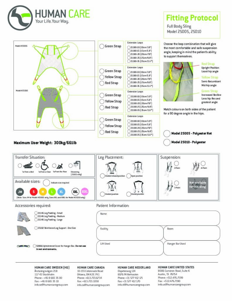 Full Body Sling - Human Care