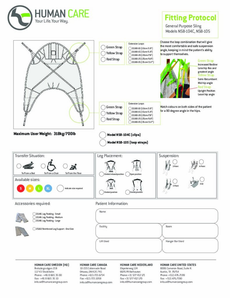 General Purpose sling - Human Care